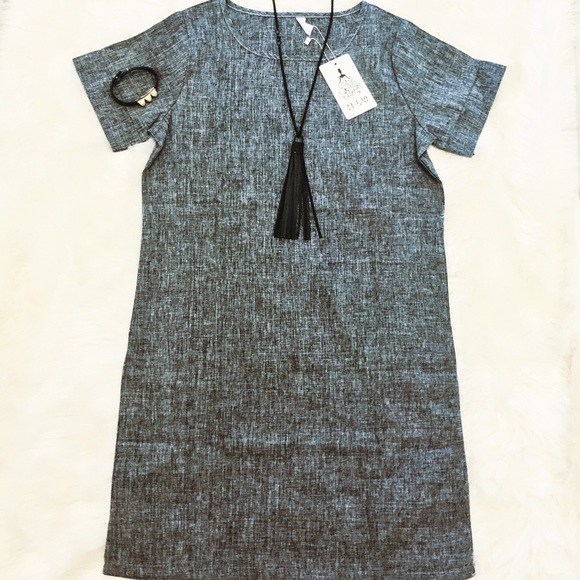 Dresses | Final Reduction Shoba Linen Shift Dress Gray | Poshmark